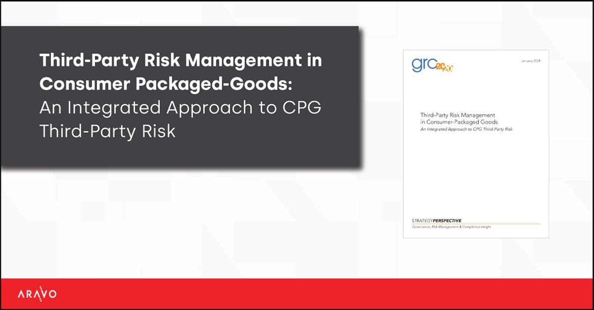 Third-Party Risk Management in Consumer Packaged-Goods | Aravo